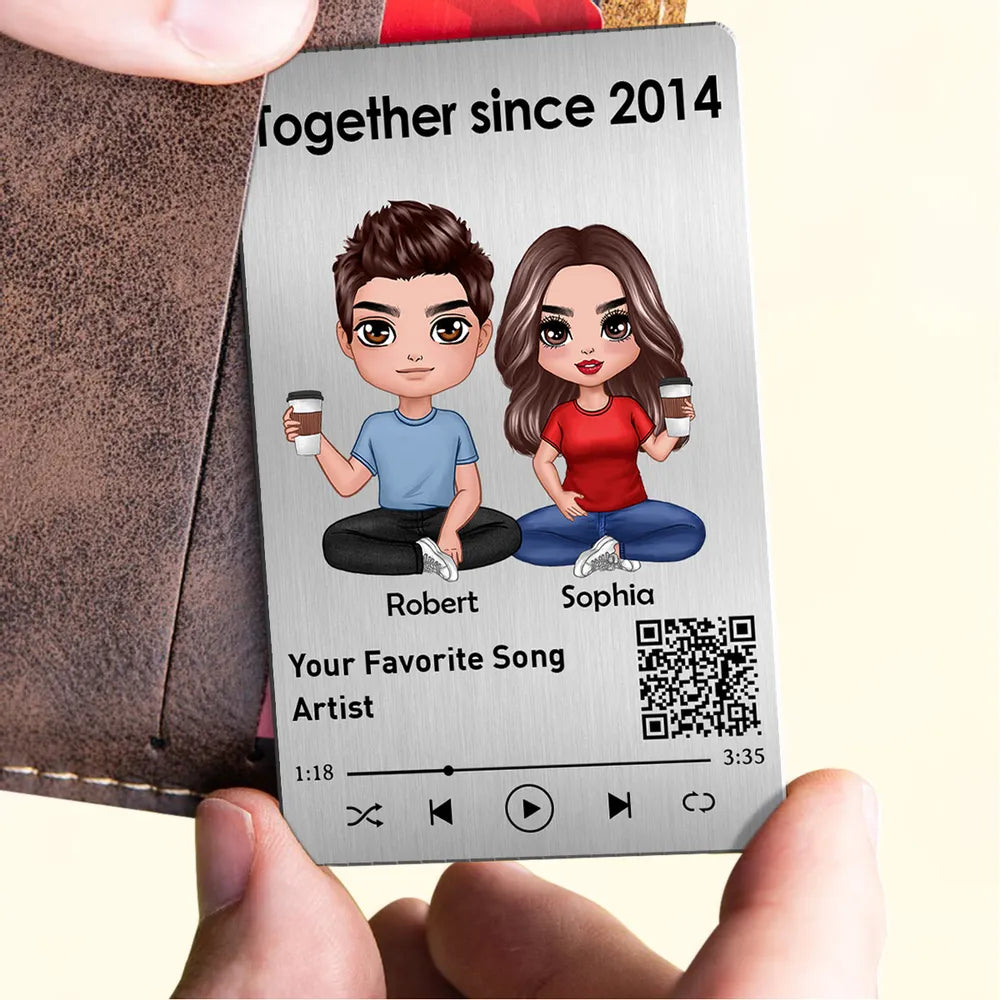 Customized Spotify Song Couple Metal card – Toobas.pk Online Customized ...