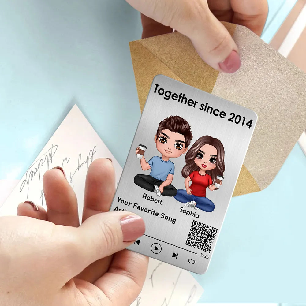 Customized Spotify Song Couple Metal card – Toobas.pk Online Customized ...