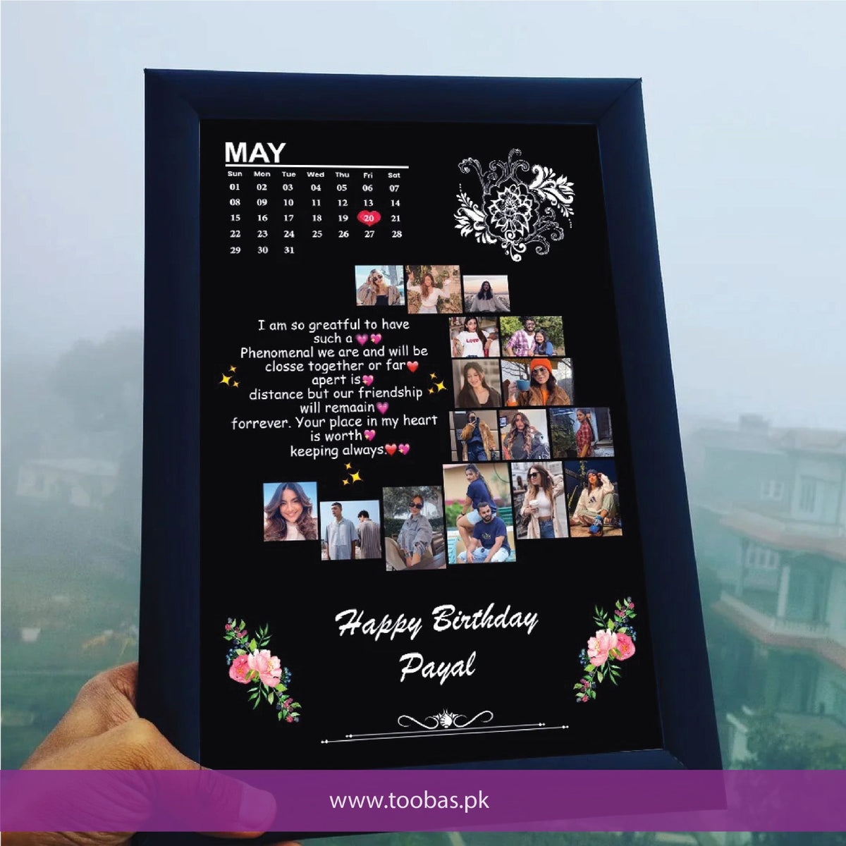 Collage Photo calendar Frame For Birthday – Toobas.pk Online Customized ...