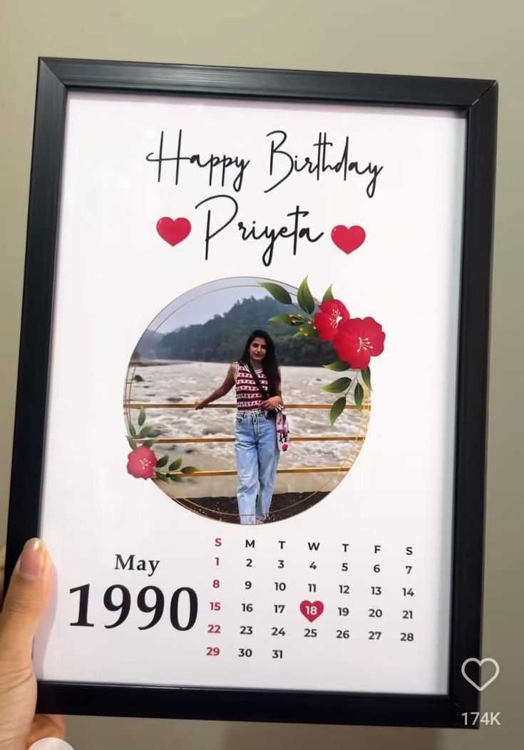 Birthday Calendar Frame – Toobas.pk Online Customized Gifts