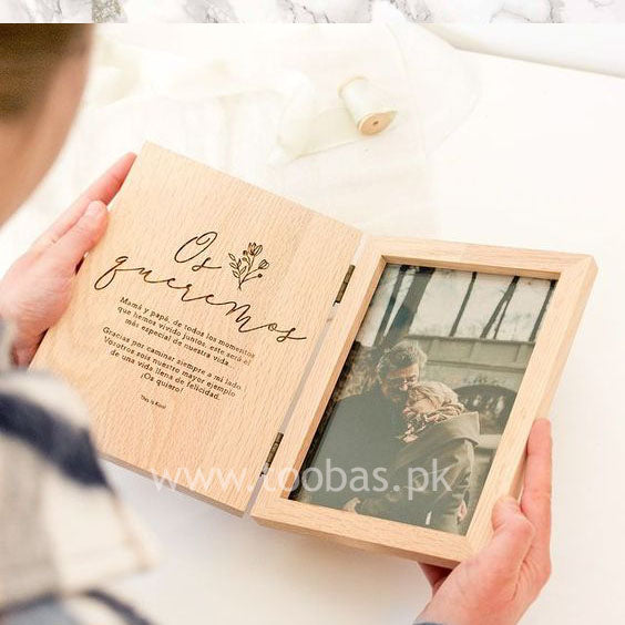 Book Style Wooden Photo Frame – Toobas.pk Online Customized Gifts