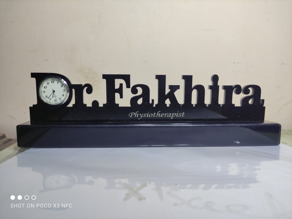 Customized Acrylic Name Clock for office – Toobas.pk Online Customized ...