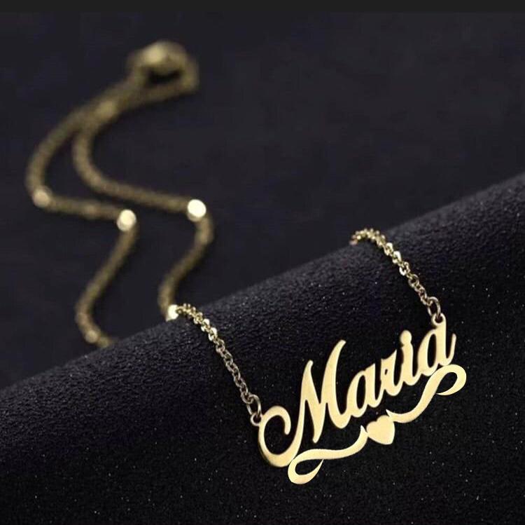 Gold Plated Pendant | Customize Name Locket – Toobas.pk Online ...