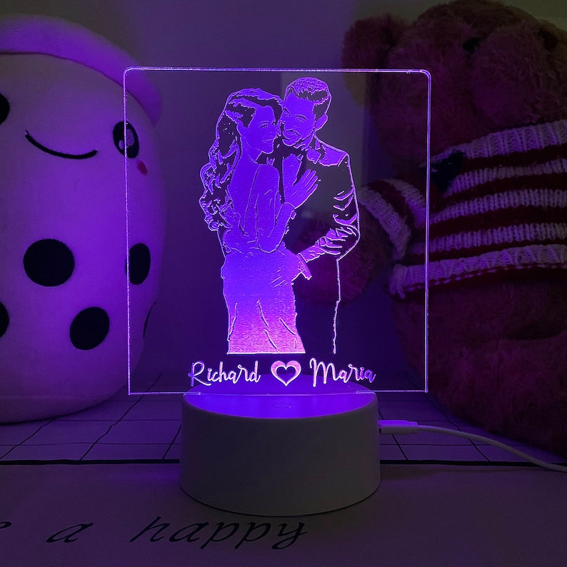 Picture Led Illusion Lamp | Wedding or Anniversary Gift – Toobas.pk ...
