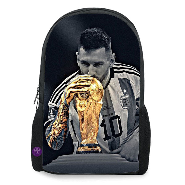 Messi Kissing Worldcup backpack – Toobas.pk Online Customized Gifts